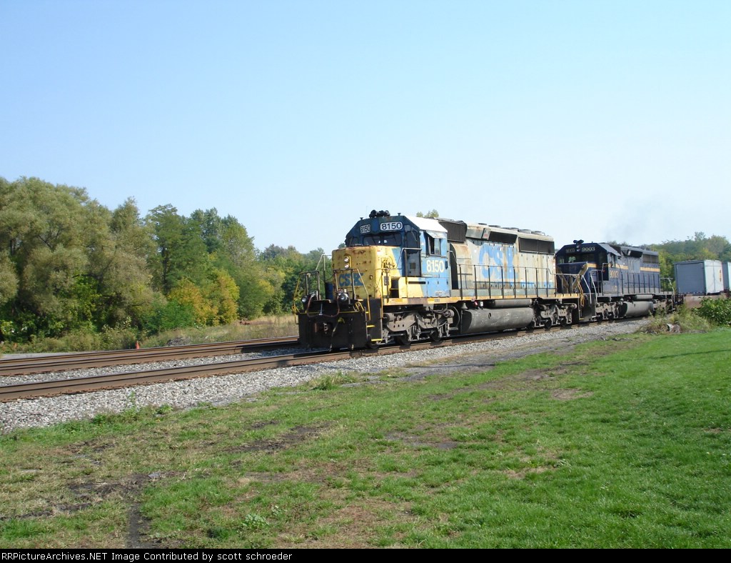CSX 8150 & HLCX 9003 WB on the "West Shore Branch"